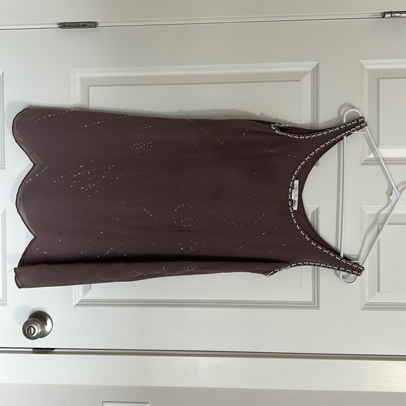 Ellison | Dresses | Beaded Purplebrown Dress | Poshmark